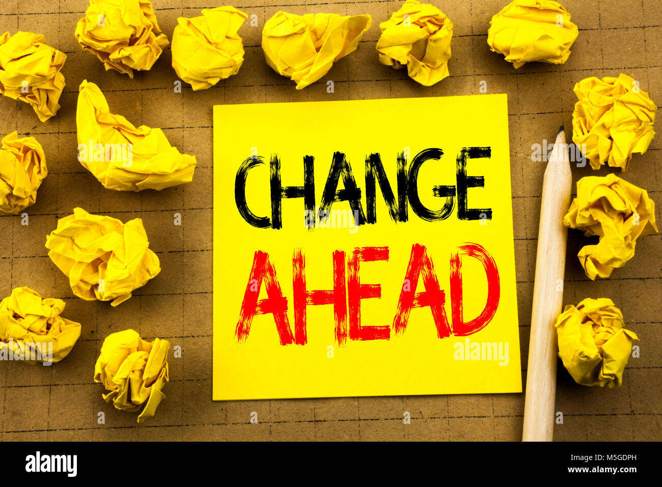 Change Ahead Red Word. Business concept for Future Changes written on ...