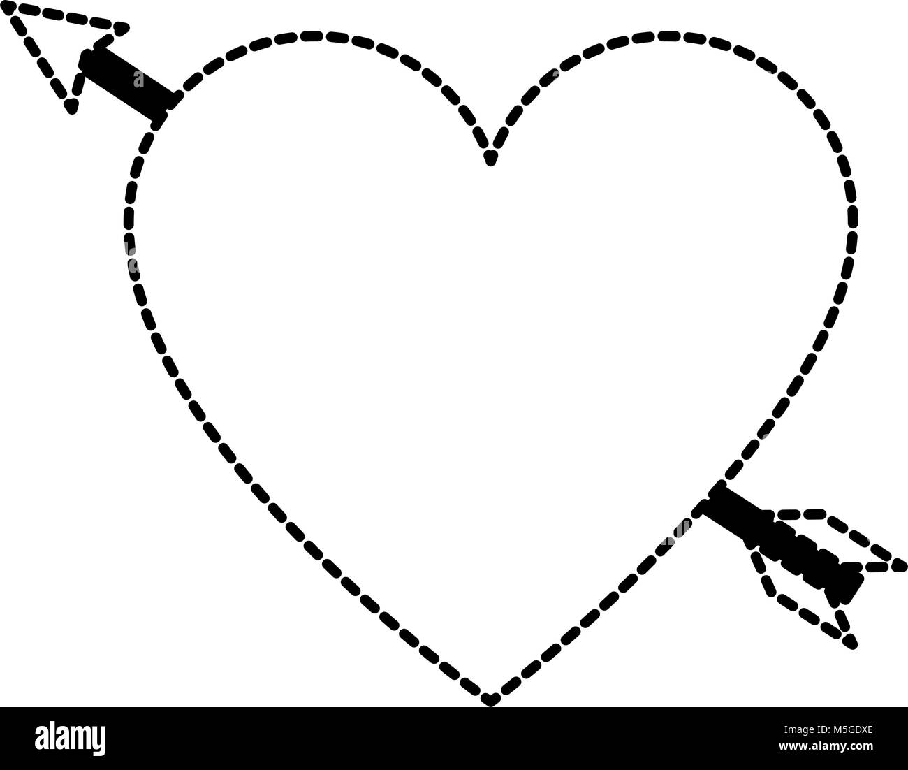 heart love with arrow romantic icon Stock Vector Image & Art - Alamy