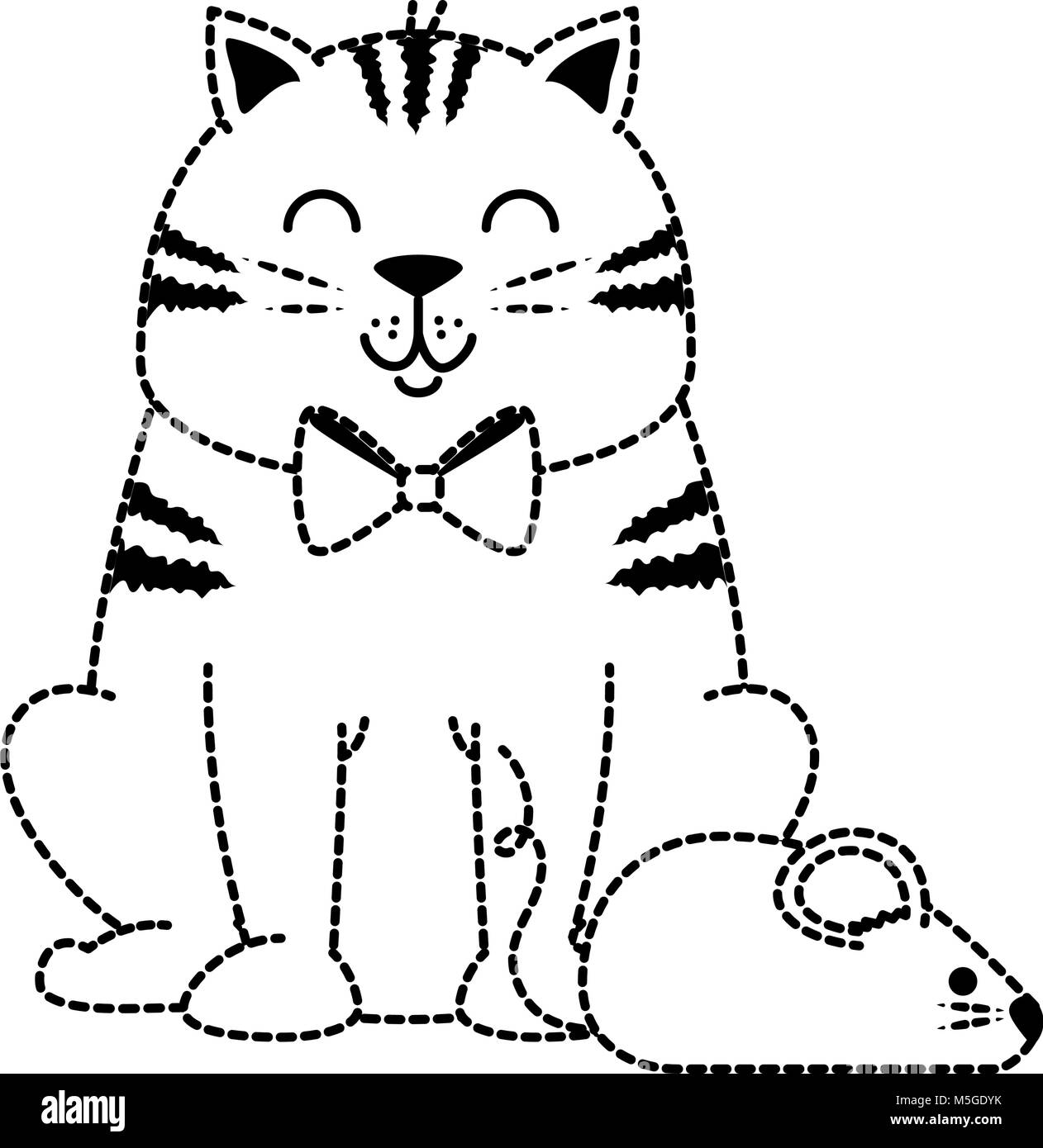 cute cat mascot with mouse Stock Vector Image & Art - Alamy