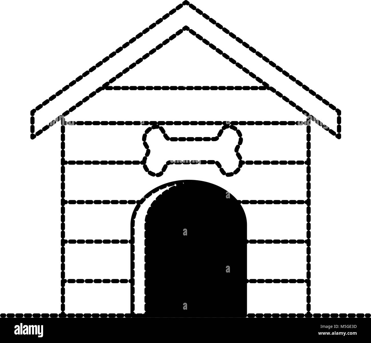 Dog House Clip Art Black And White