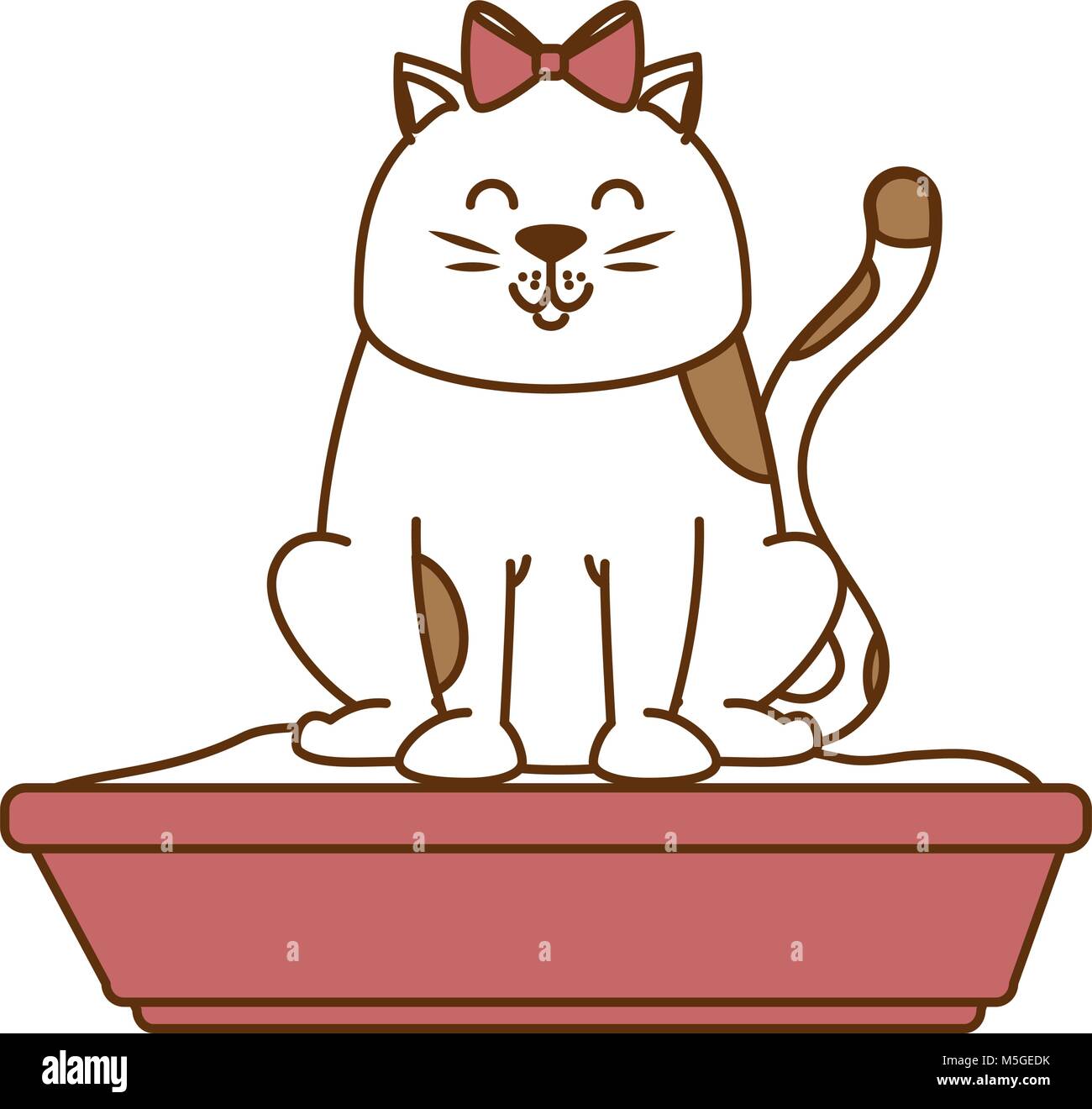 cute cat mascot with sand box Stock Vector Image & Art - Alamy