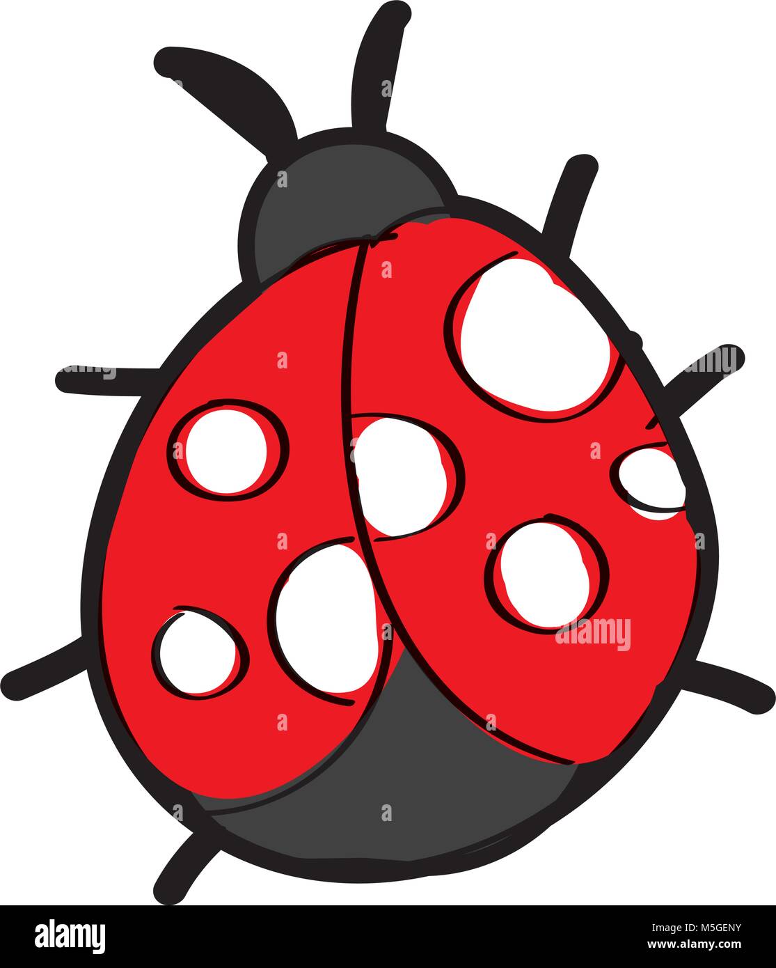 cute insect ladybug animal wildlife icon Stock Vector Image & Art - Alamy
