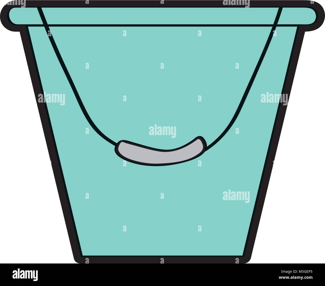 bucket container metal tool equipment Stock Vector Image & Art - Alamy