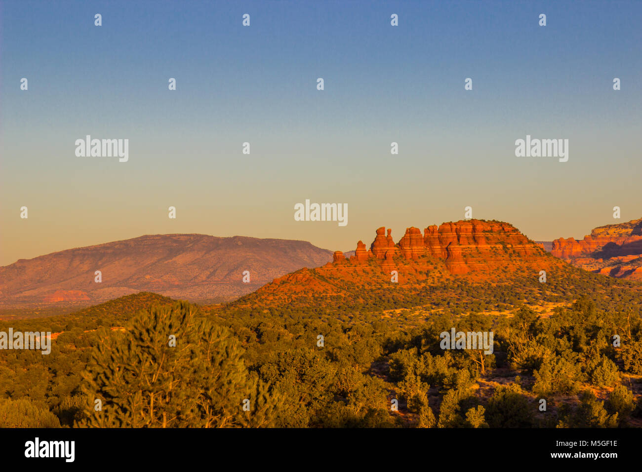 Scenic Landscape Of Red Rock Mountains In Arizona High Desert Stock ...