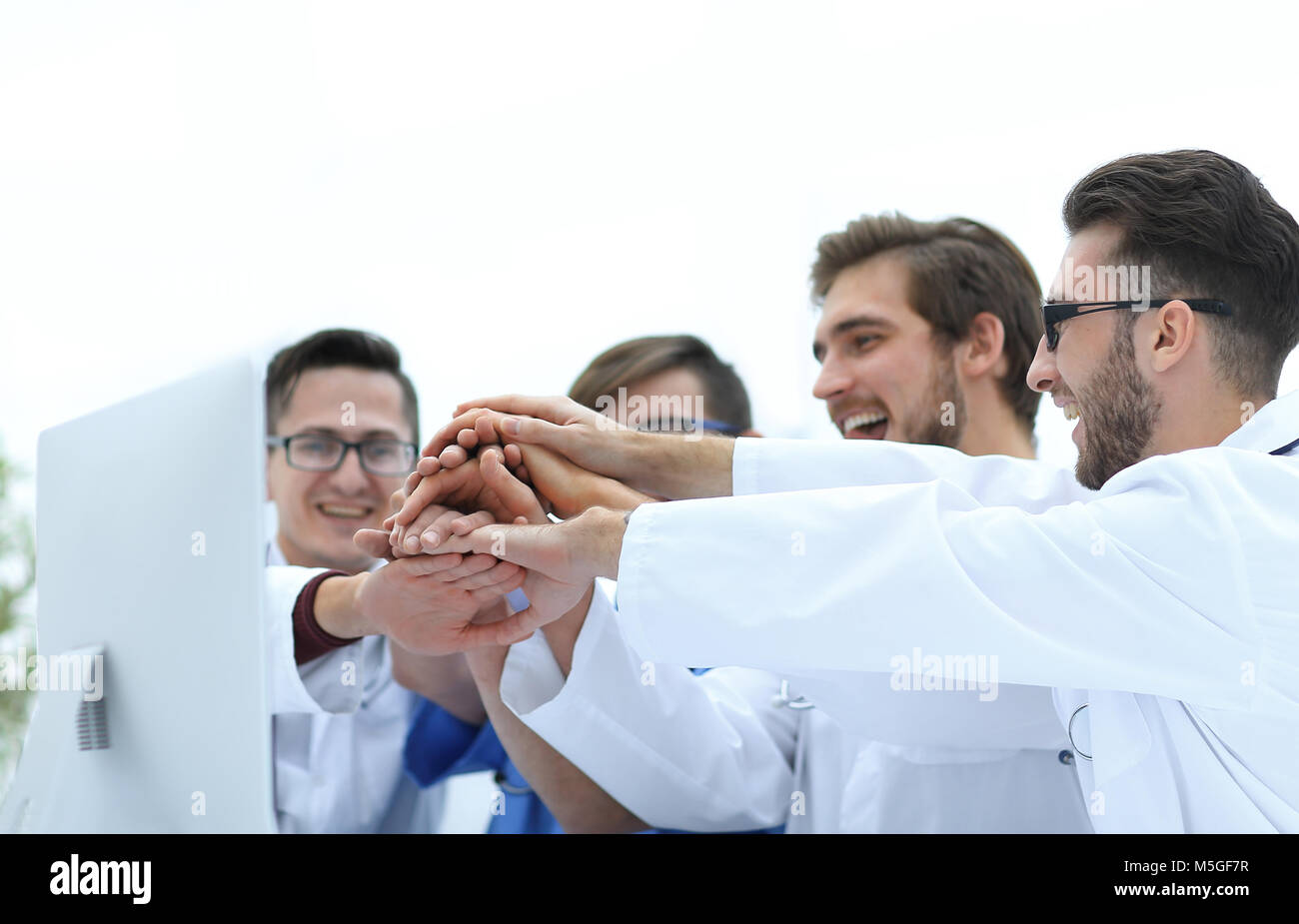 medical team showing their success Stock Photo - Alamy