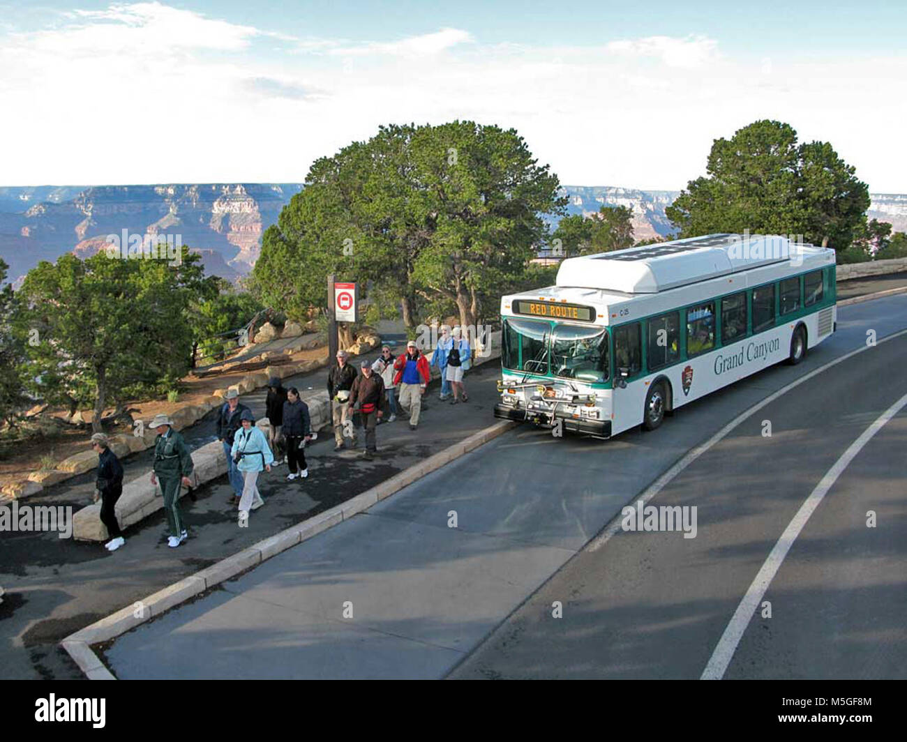Grand Canyon Hermits Rest Bus Stock Photo - Alamy
