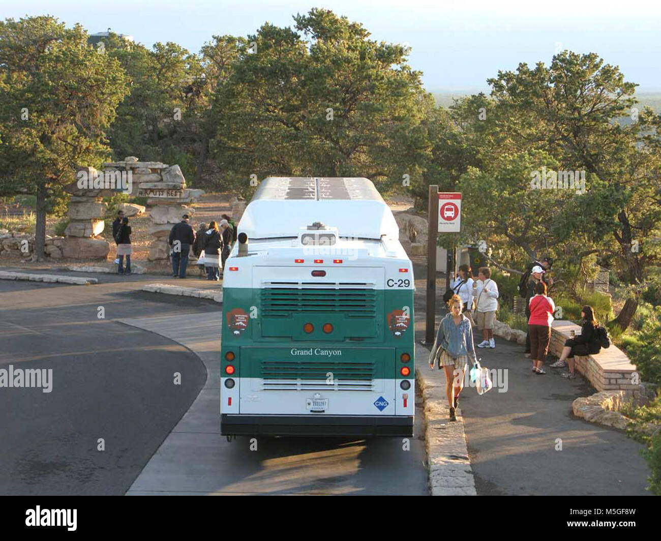 Grand Canyon Hermits Rest Bus Stock Photo - Alamy