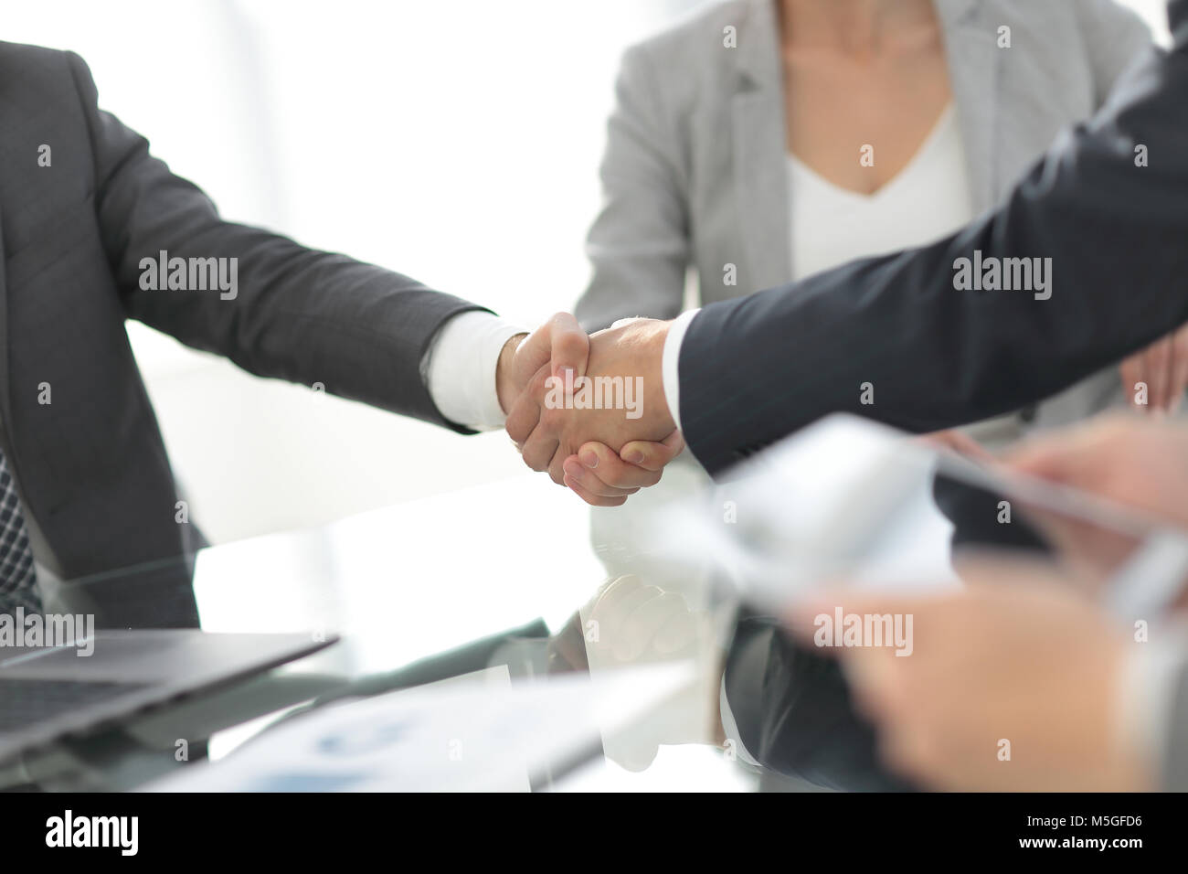 confident handshake of business partners Stock Photo - Alamy