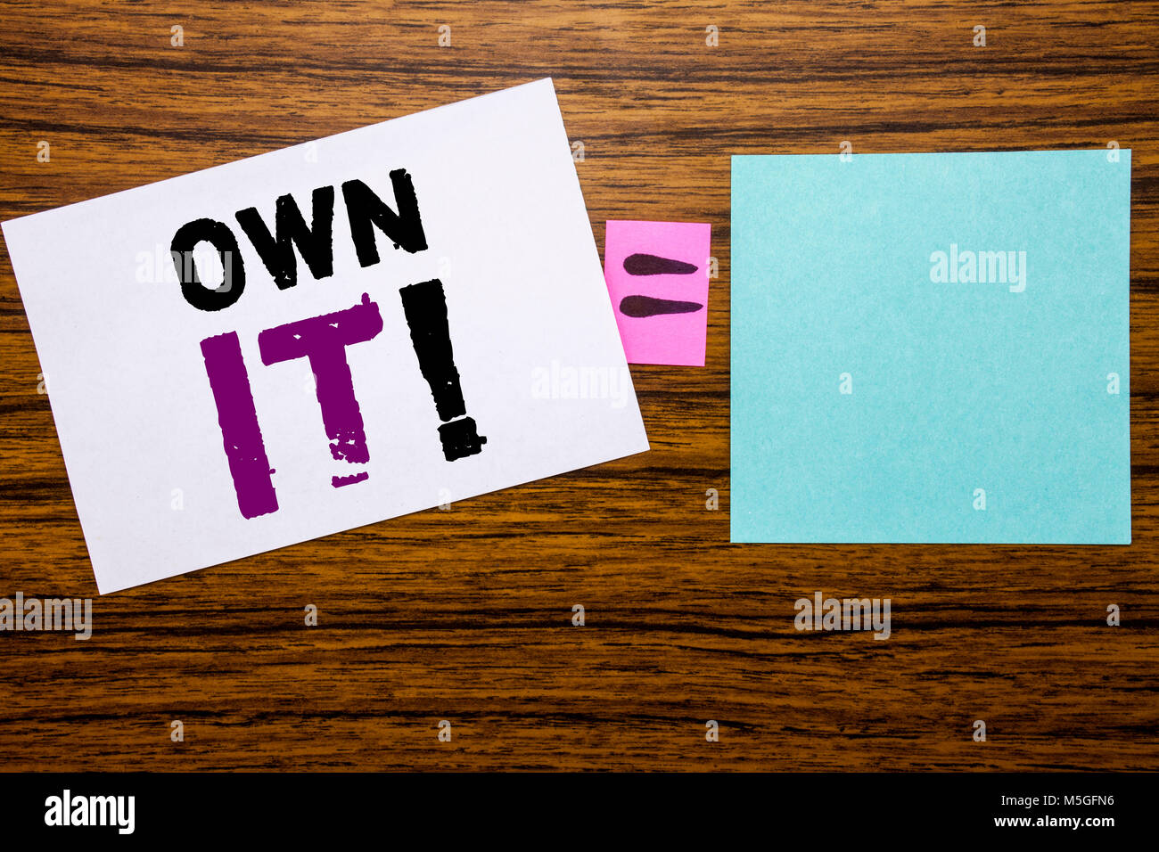 Handwriting Announcement text showing Own It Exclamation. Business ...