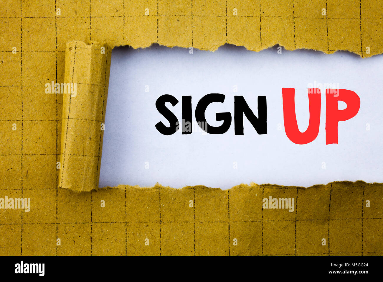 Sign Up. Business concept for Member Register Registration written on ...