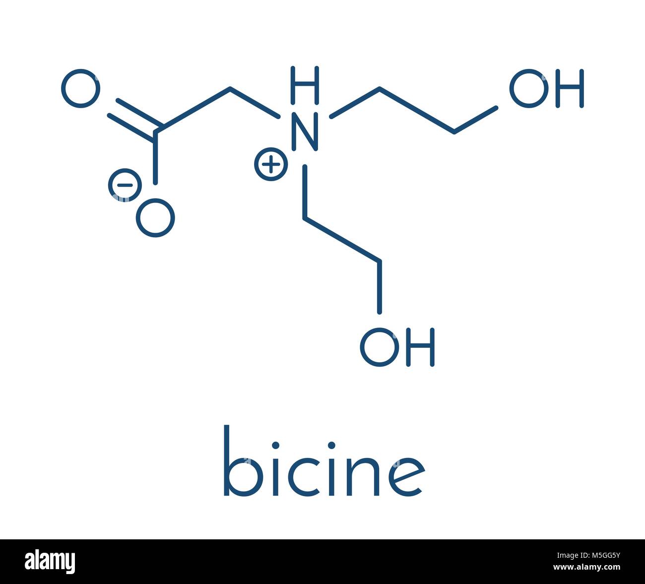 Bicine buffering agent molecule. Skeletal formula Stock Vector Image ...