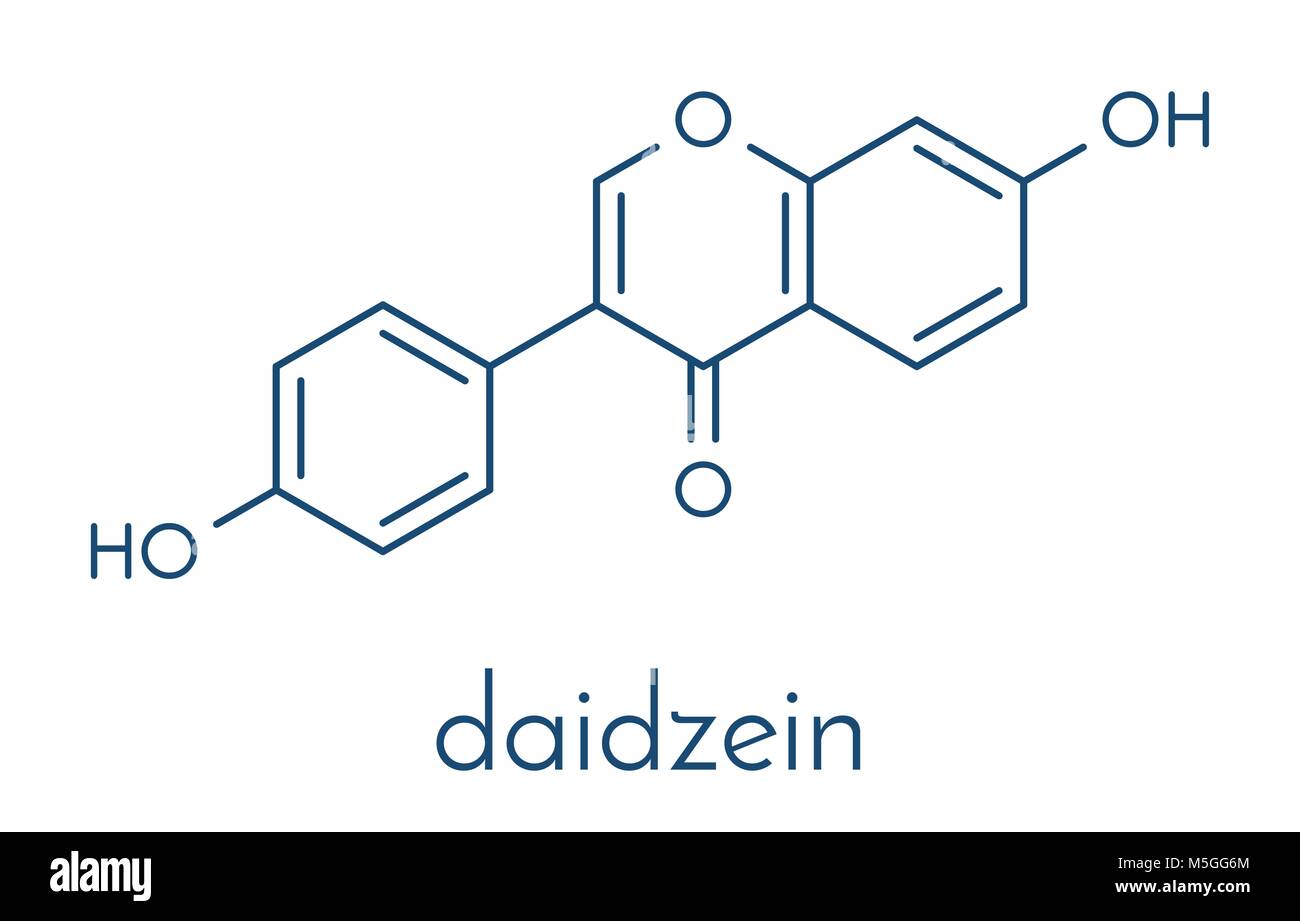 Daidzein isoflavone molecule. Skeletal formula Stock Vector Image & Art ...