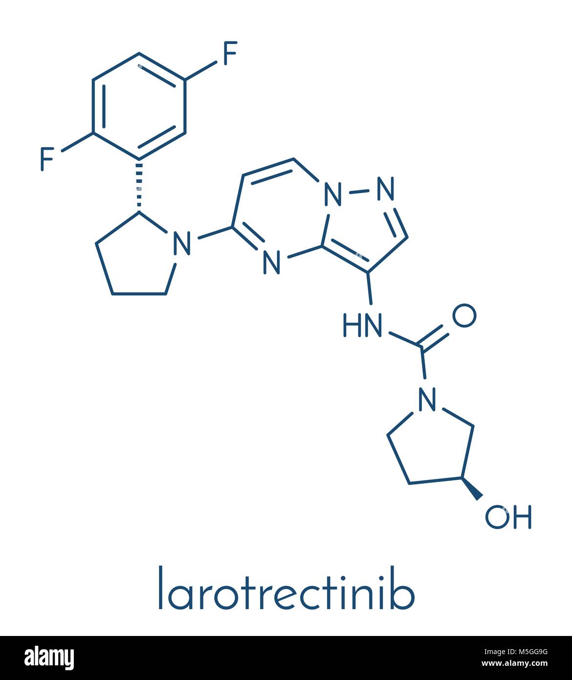Larotrectinib cancer drug molecule. Skeletal formula Stock Vector Image ...