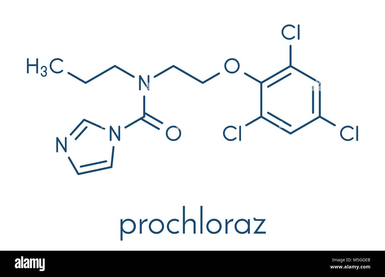 Prochloraz fungicide molecule. Skeletal formula Stock Vector Image ...