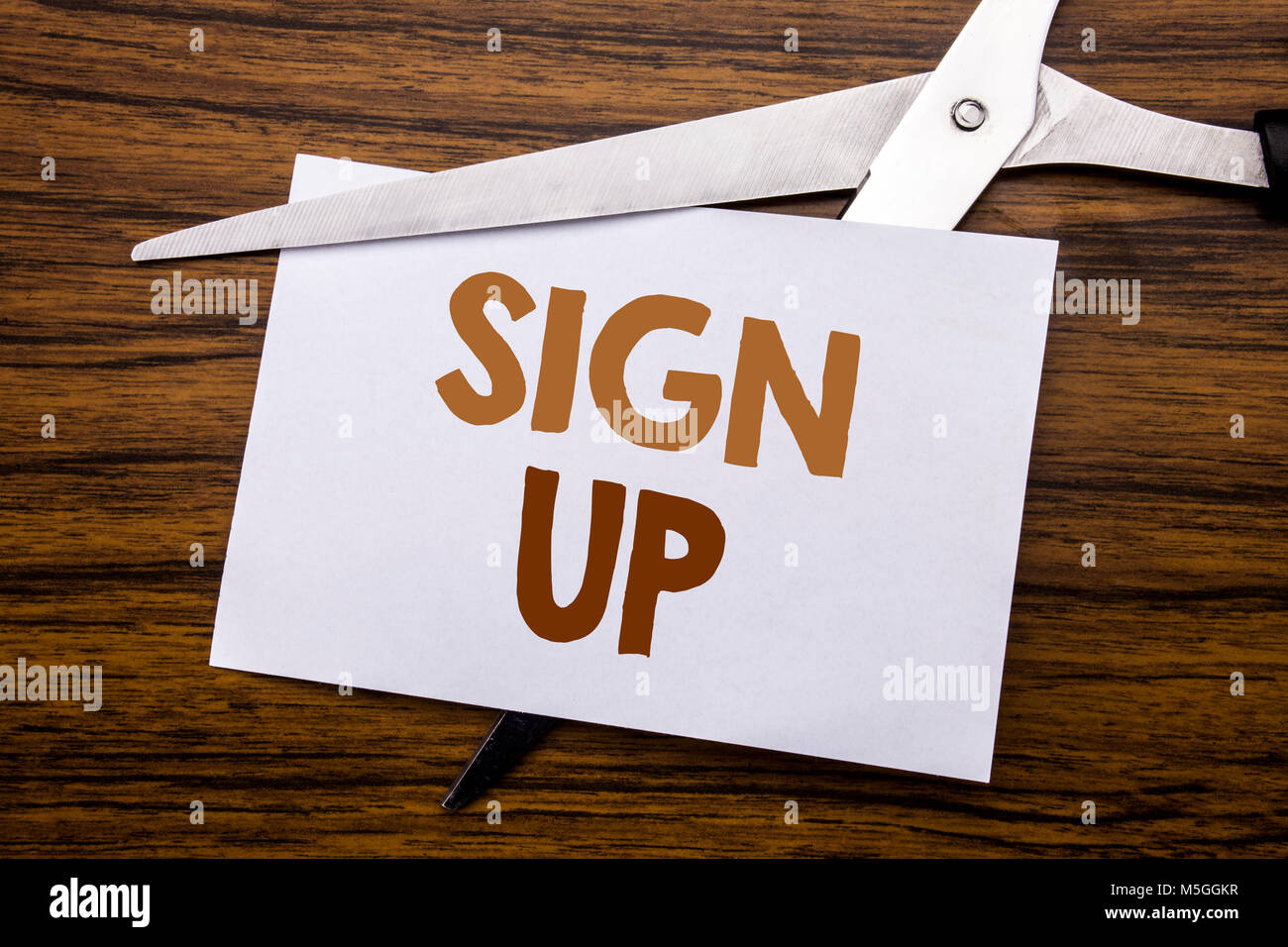 Hand writing text caption inspiration showing Sign Up. Business concept ...
