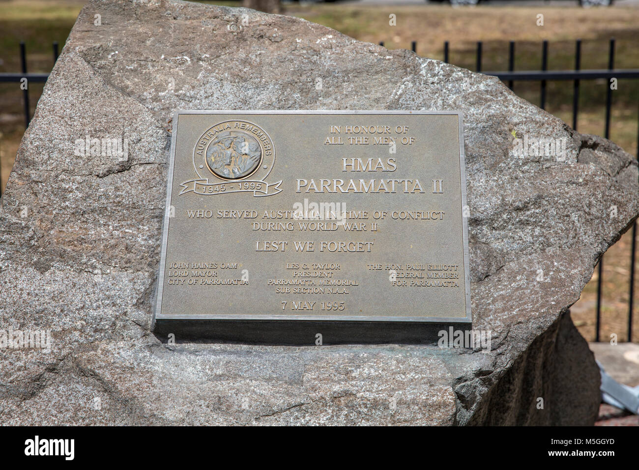 HMAS Parramatta 2 remains in Parramatta Western Sydney,Australia Stock ...