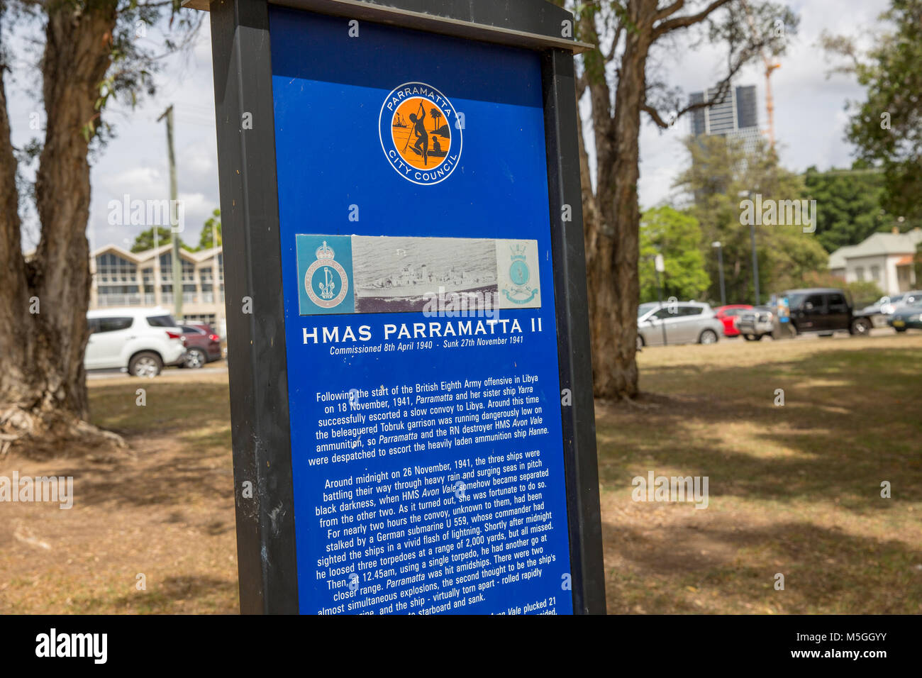HMAS Parramatta 2 remains in Parramatta Western Sydney,Australia Stock ...