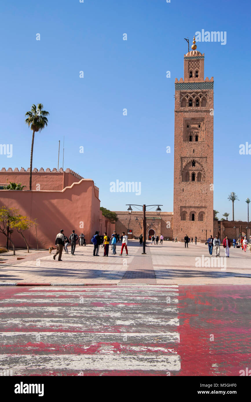 View of Koutoubia Mosque, the largest mosque in Marrakesh, Morocco ...