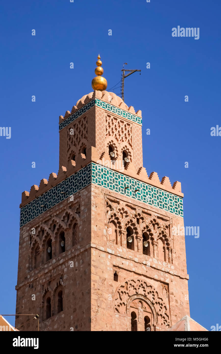 View of Koutoubia Mosque, the largest mosque in Marrakesh, Morocco ...