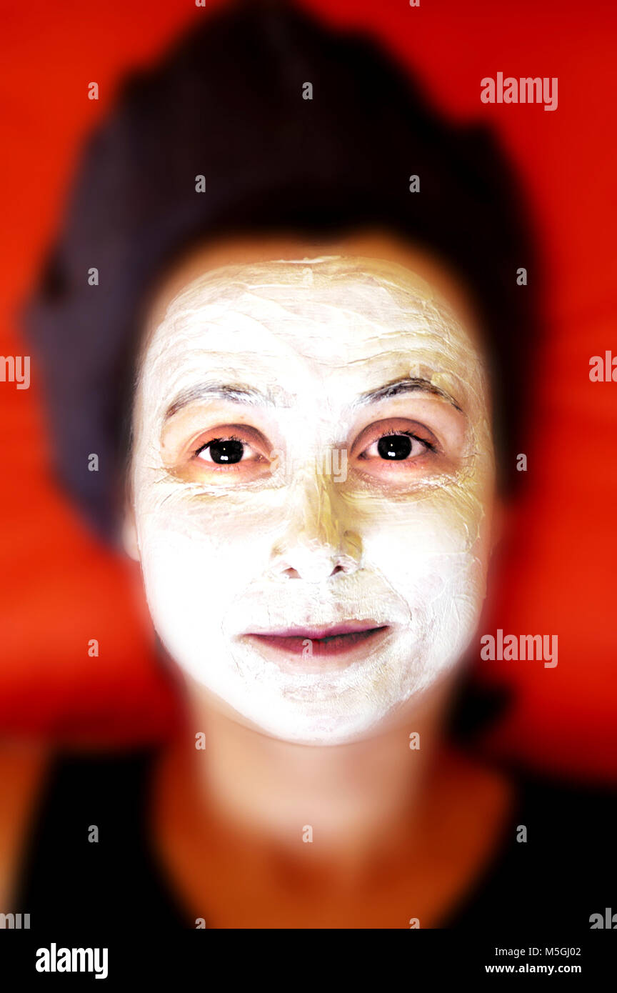 face of a woman with beauty mask Stock Photo - Alamy