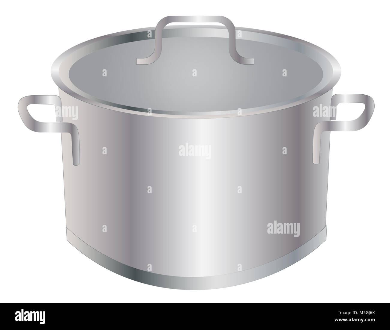 Steel cooking empty pot isolated Stock Photo - Alamy