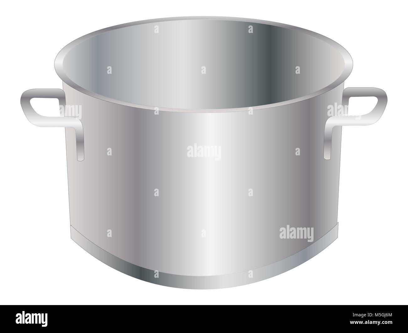 Steel cooking empty pot isolated Stock Photo - Alamy