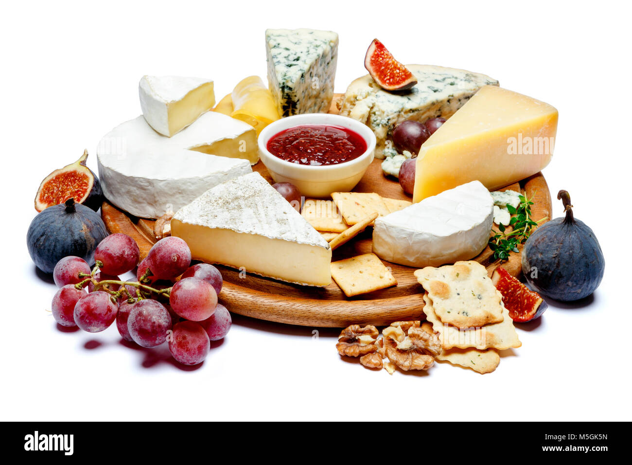 Various types of cheese - parmesan, brie, roquefort, cheddar Stock ...