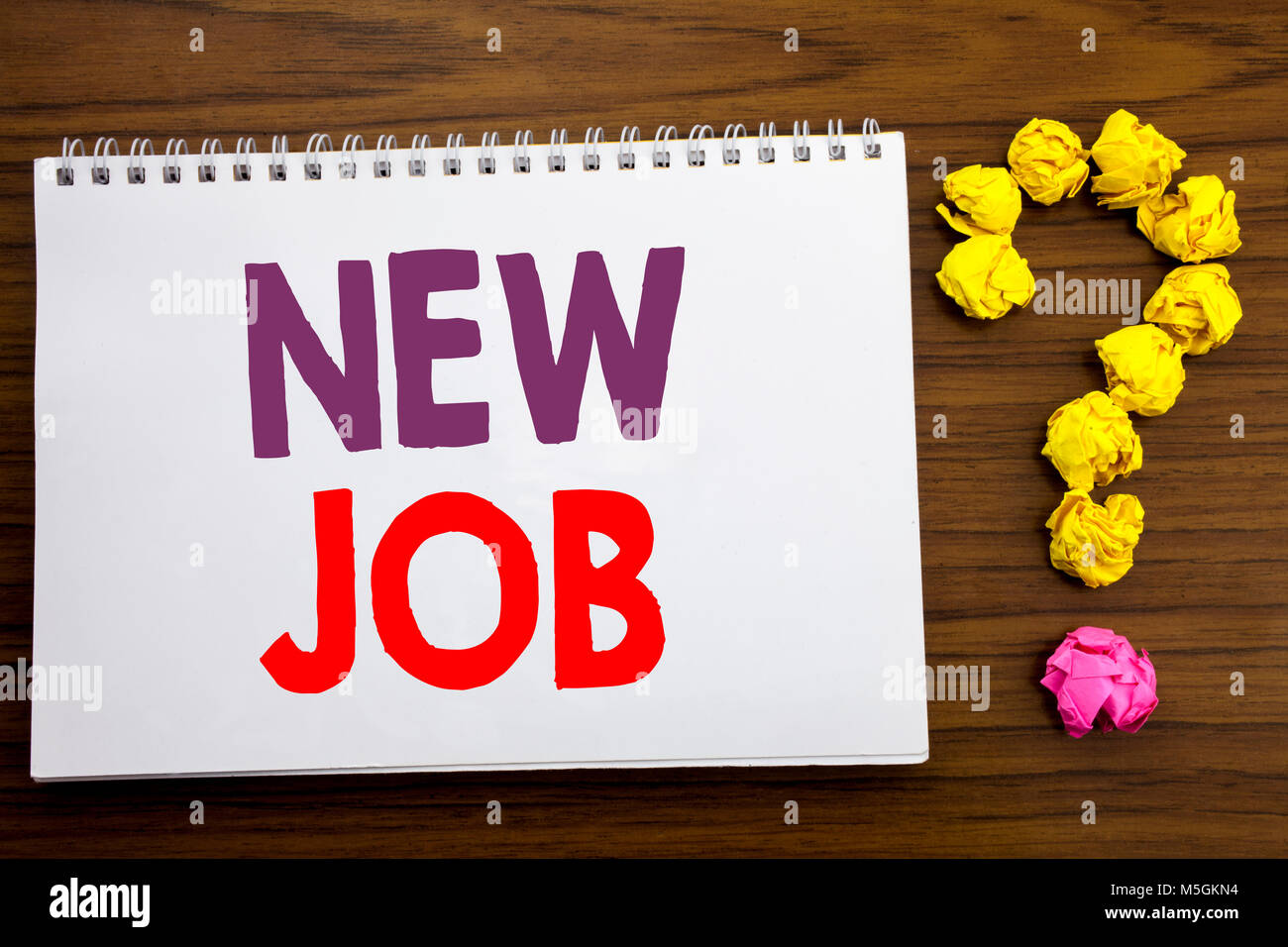 Conceptual hand writing caption inspiration showing New Job. Business ...