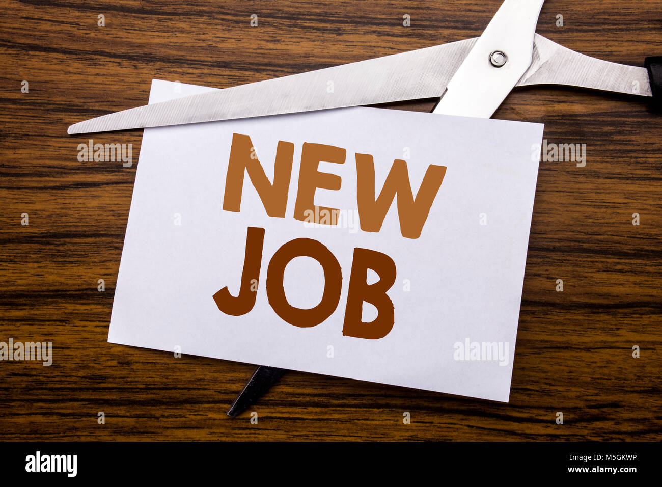 Hand writing text caption inspiration showing New Job. Business concept ...