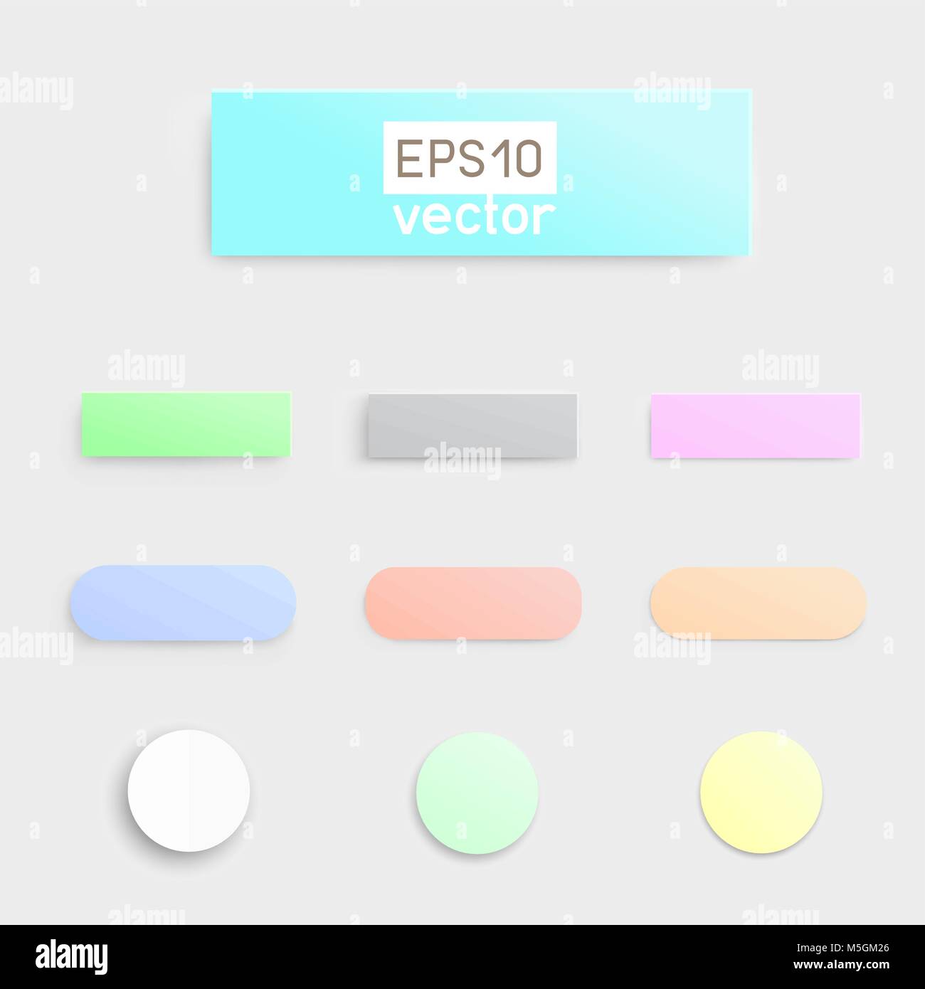 Material flat multicolor button template infographic design. Different ...