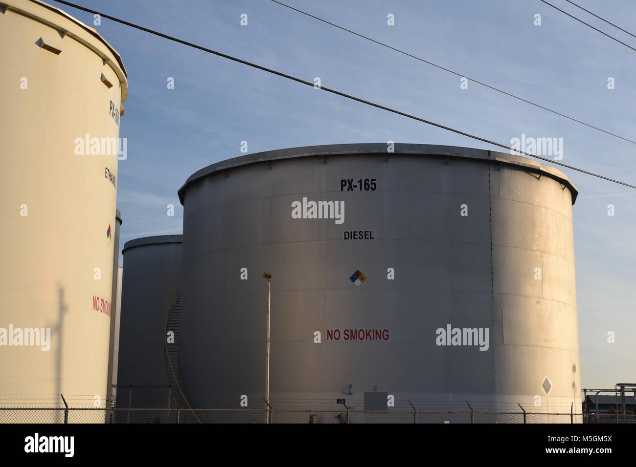 Industrial Fuel storage tanks Stock Photo - Alamy