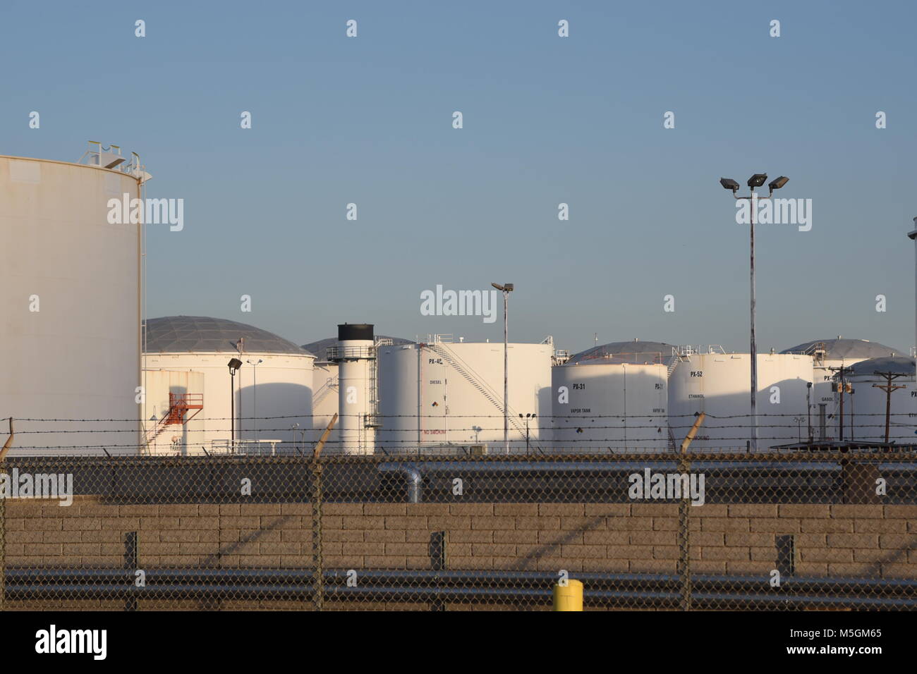 Industrial Fuel storage tanks Stock Photo - Alamy