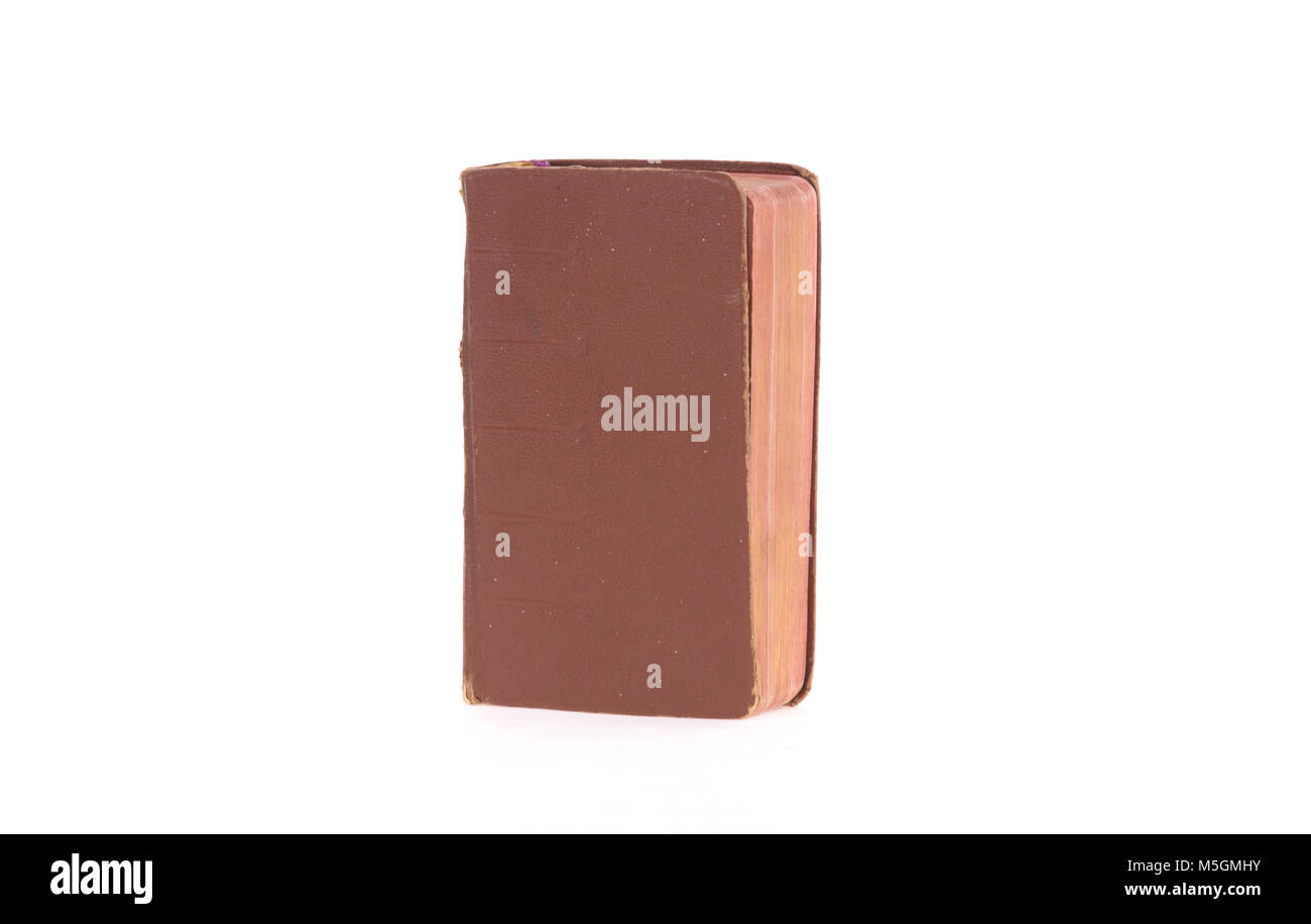 Very old bible isolated on a white background Stock Photo - Alamy