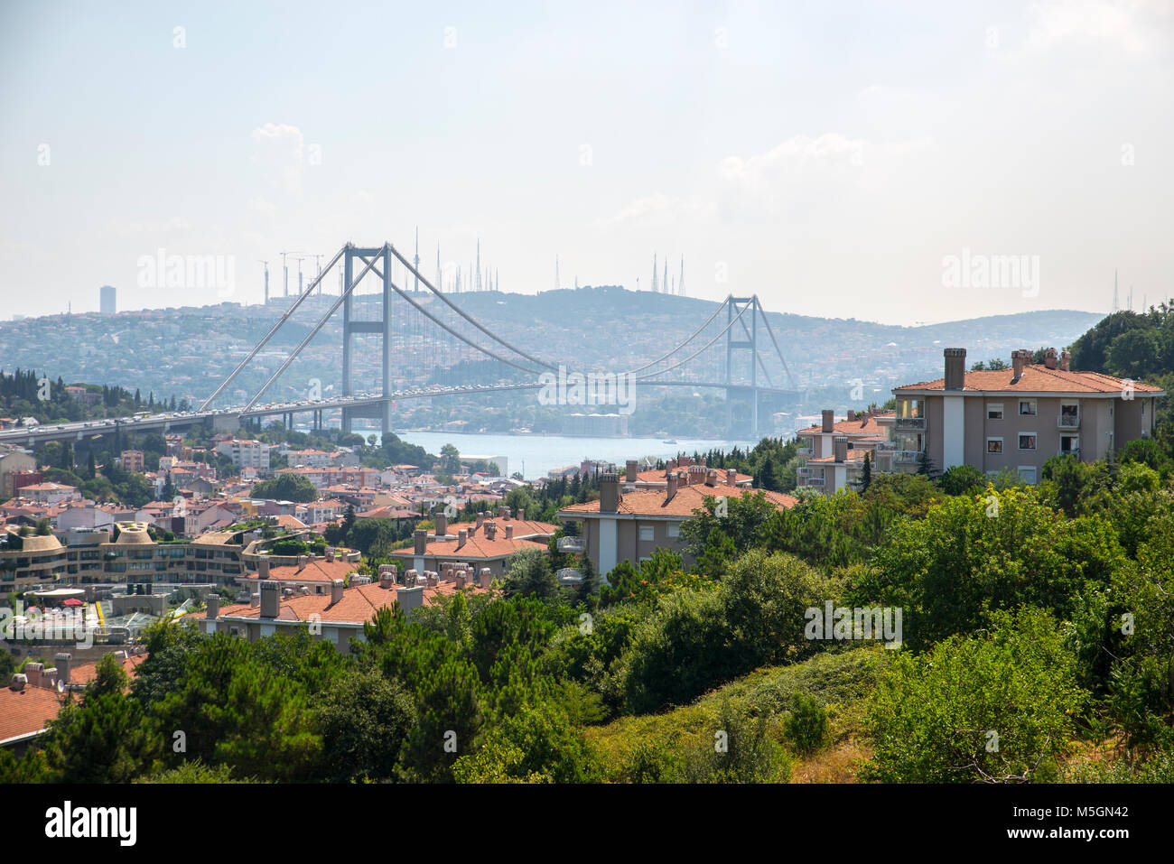 Turkey first bosphorus bridge suspension hi-res stock photography and ...