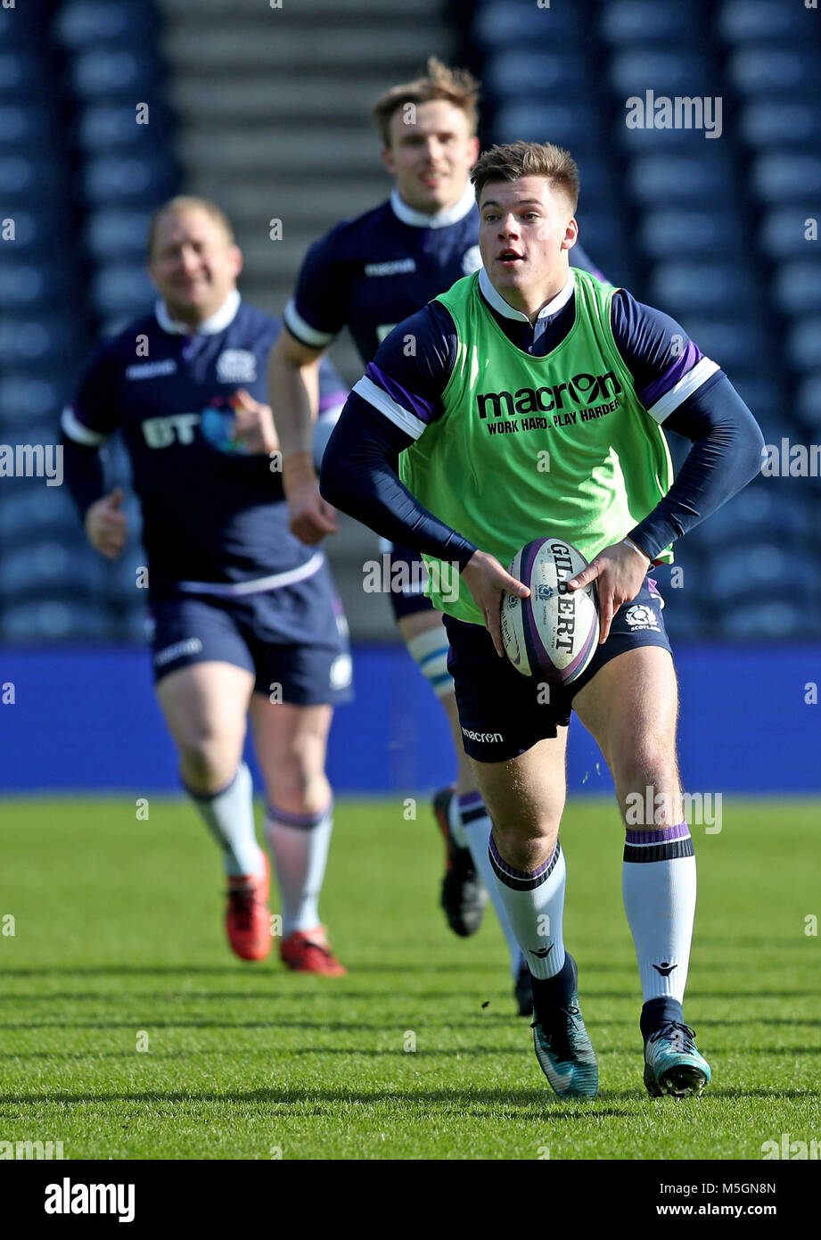 Scotland's Huw Jones during the captain's run at BT Murrayfield ...
