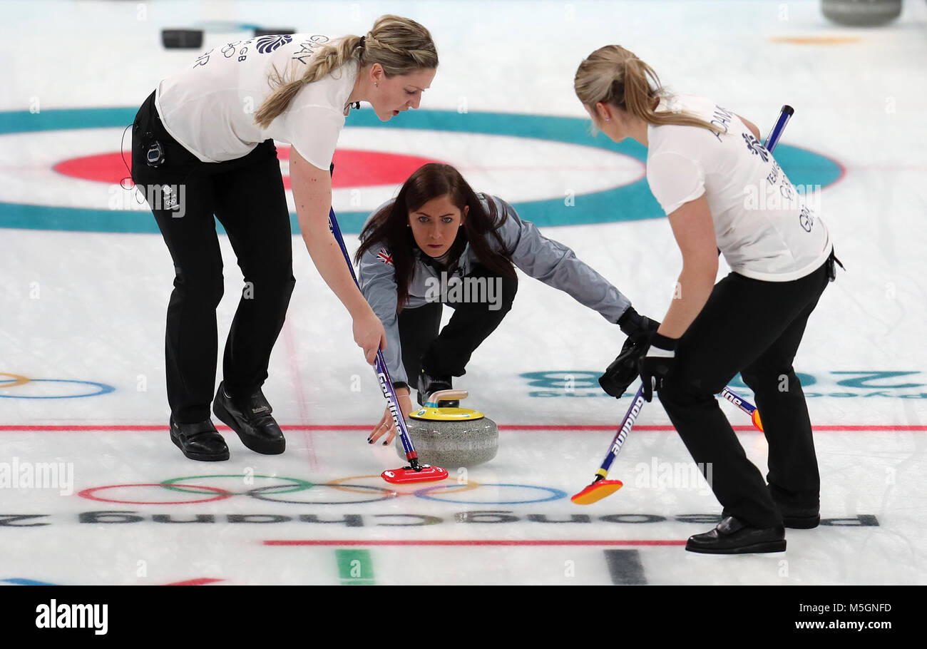 Great Britain's (left-right) Lauren Gray, skipper Eve Muirhead and ...