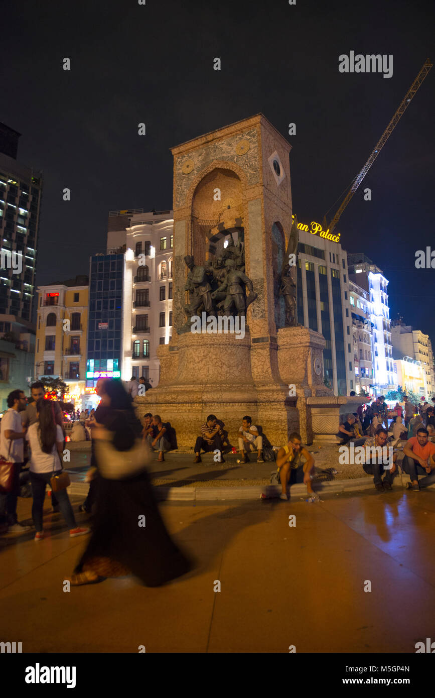 Taksim Square at night, Istanbul, Turkey Stock Photo - Alamy