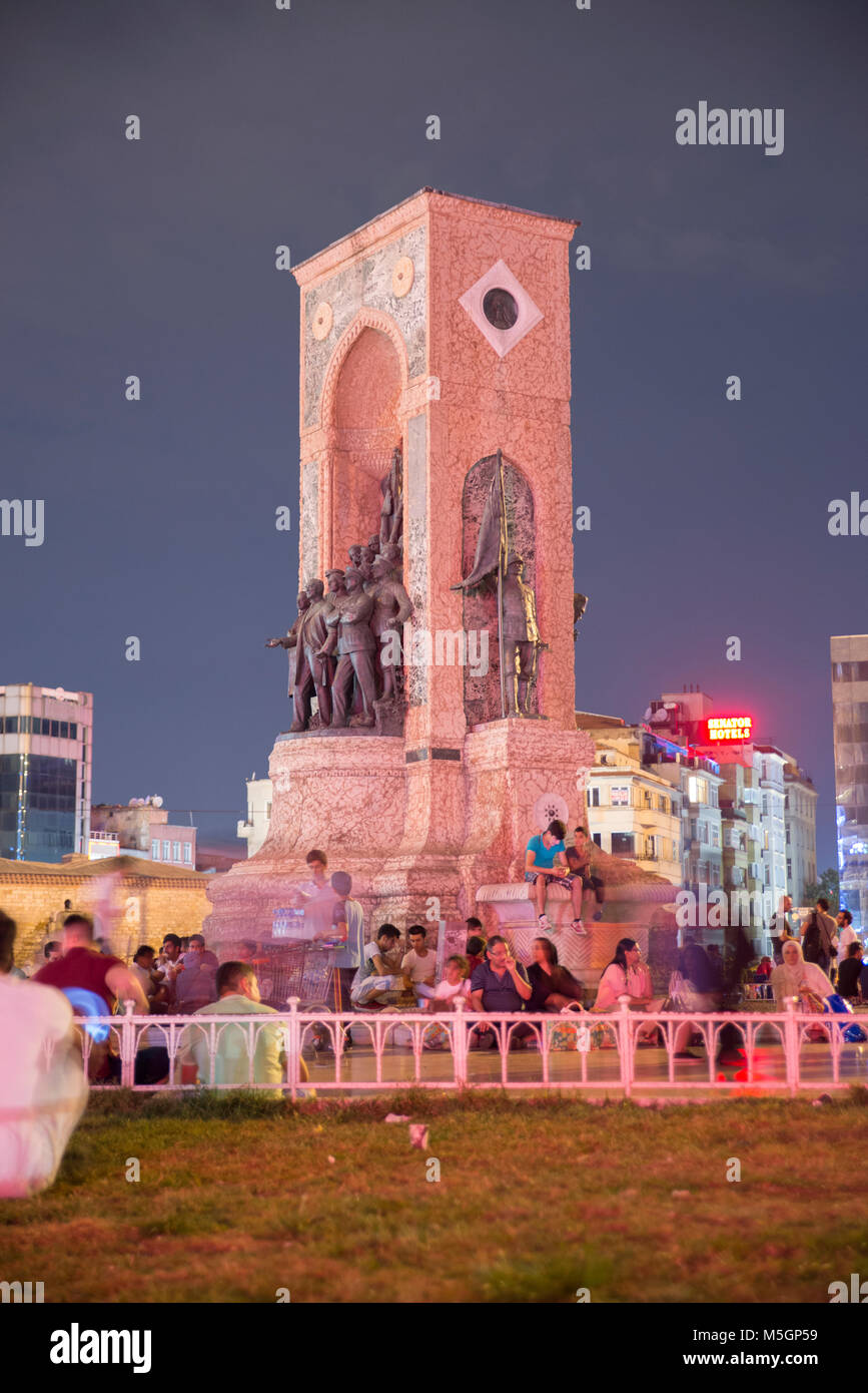 Taksim Square at night, Istanbul, Turkey Stock Photo - Alamy