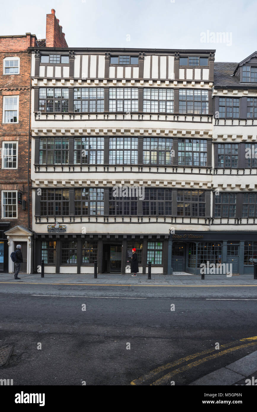 Newcastle UK architecture, view of Bessie Surtees House in the old town ...