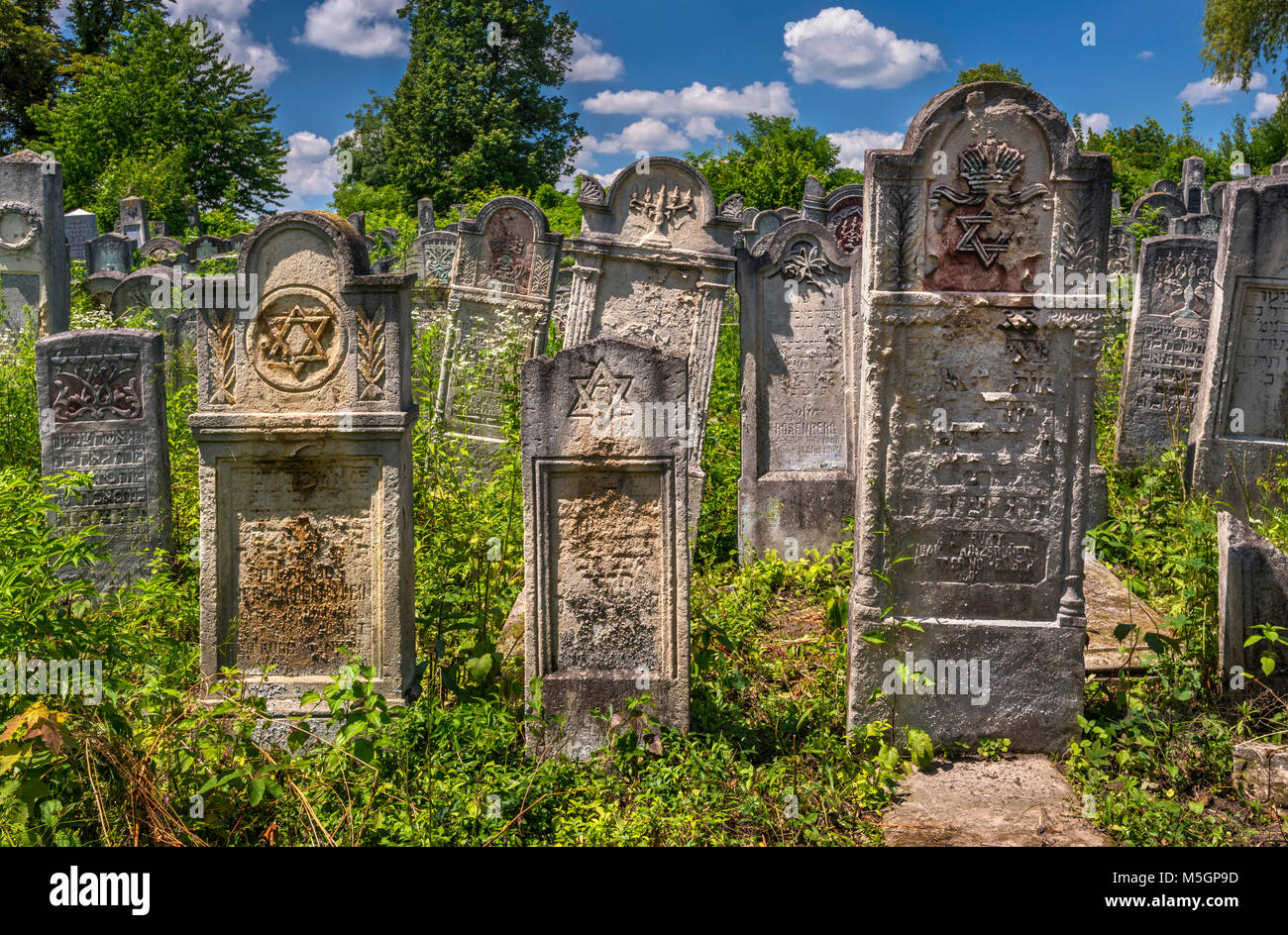 Headstones at Jewish Cemetery, Chernivtsi, Bukovina Region, Ukraine ...