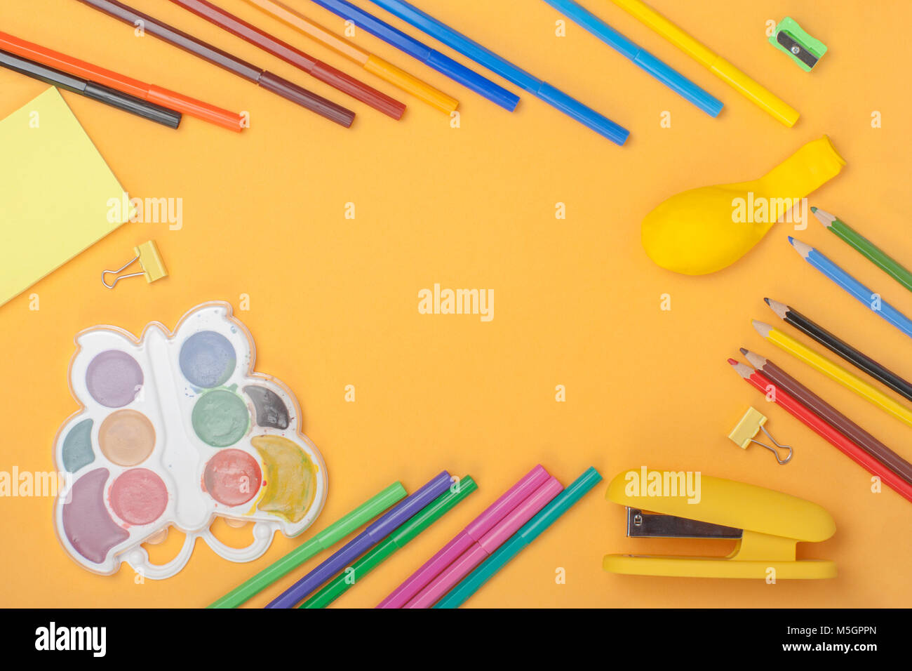 School tools and accessories. Back to school concept Stock Photo - Alamy