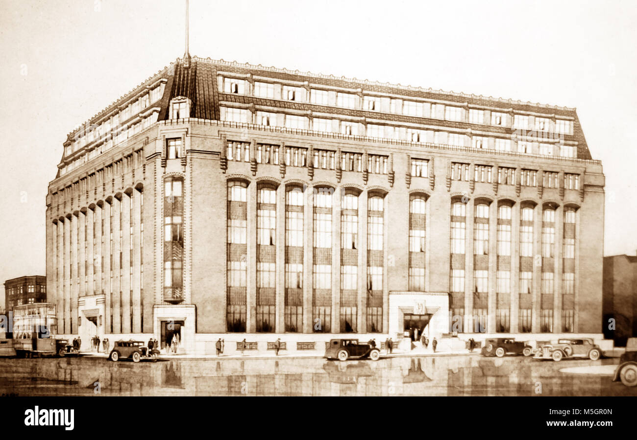 Illustration of the CWS office building, Great Prescot Street, London ...