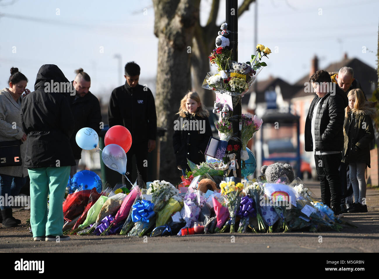 Flowers close to the scene where brothers Corey Platt-May and Casper ...