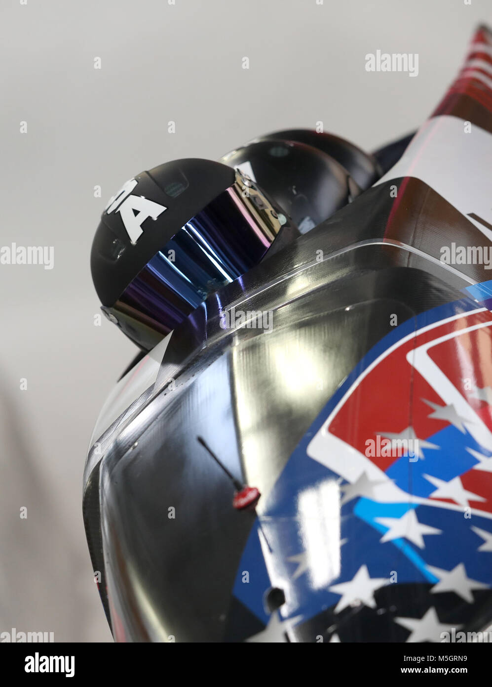 USA's Nick Cunningham during Bobsleigh training at the Olympic Sliding ...