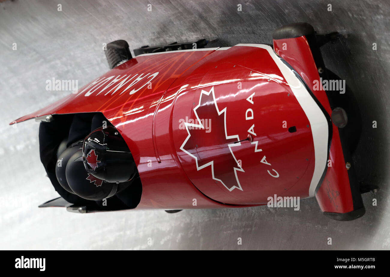 Canada's Christopher Spring during Bobsleigh training at the Olympic ...