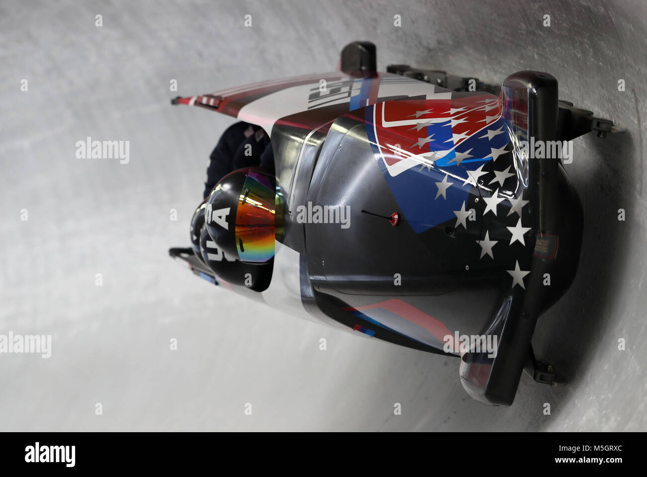 USA's Codie Bascue during Bobsleigh training at the Olympic Sliding ...