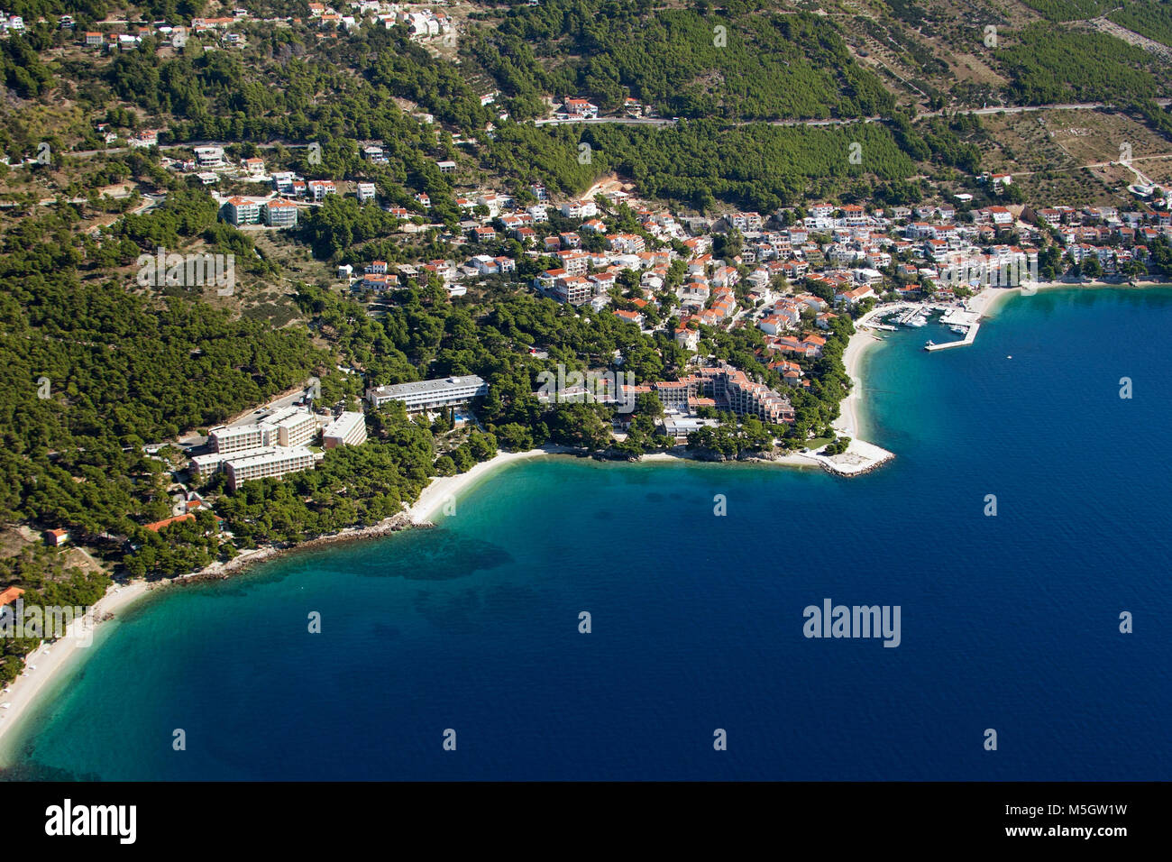 Village Brela, famous tourist destination on Adriatic coast in Croatia ...