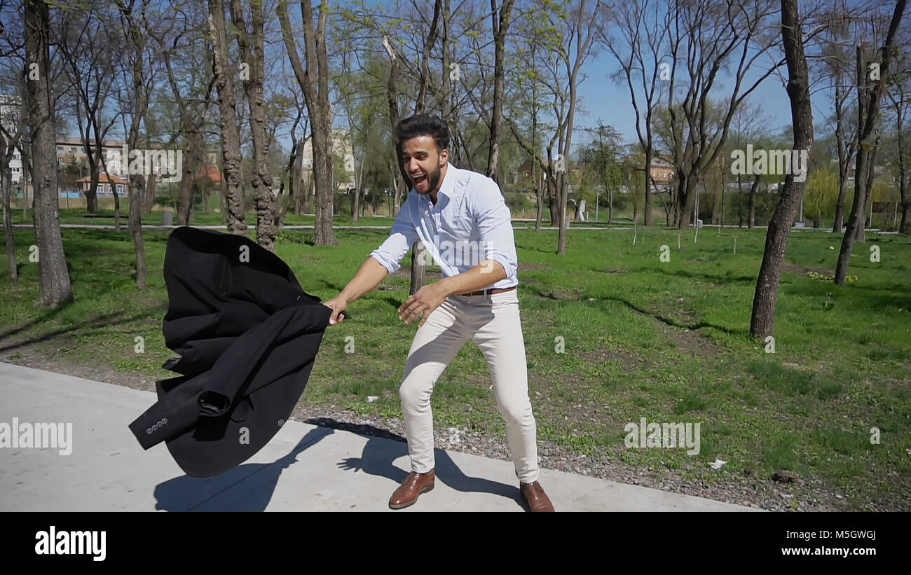 Successful dancer got job in new ballet show, dancing Stock Photo - Alamy