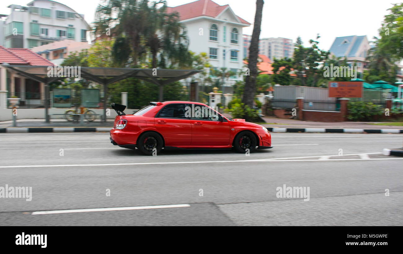 Red Subaru WRX STI Stock Photo - Alamy