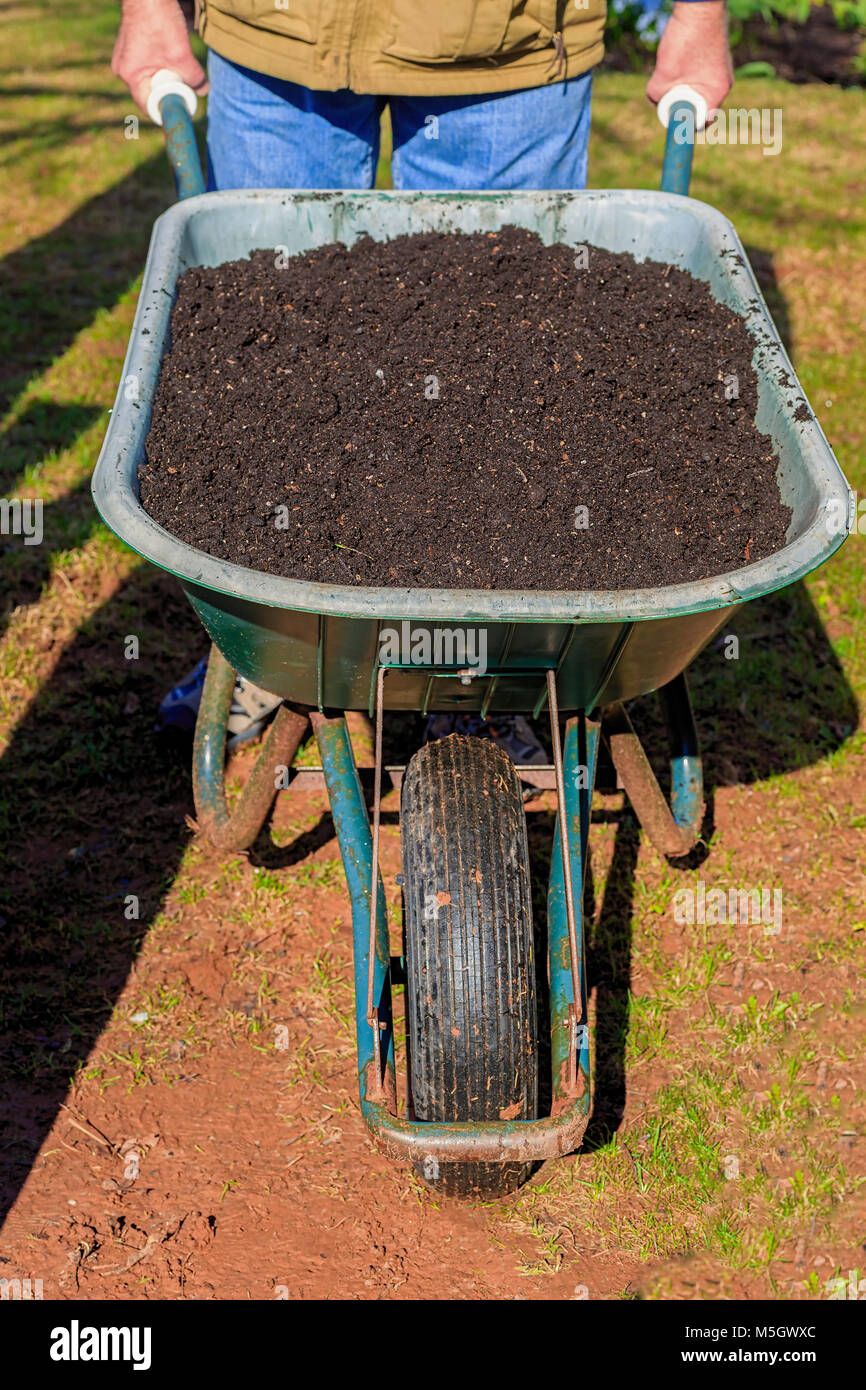 Pushing wheelbarrow hi-res stock photography and images - Alamy